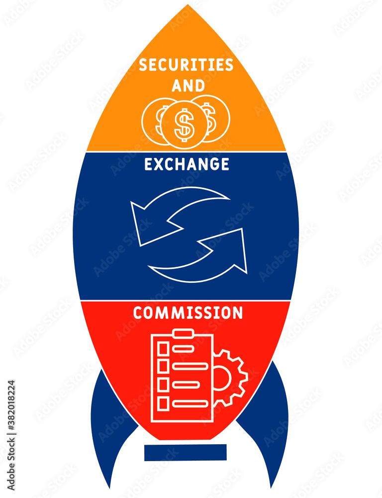 SEC - Securities and Exchange Commission acronym business concept ...