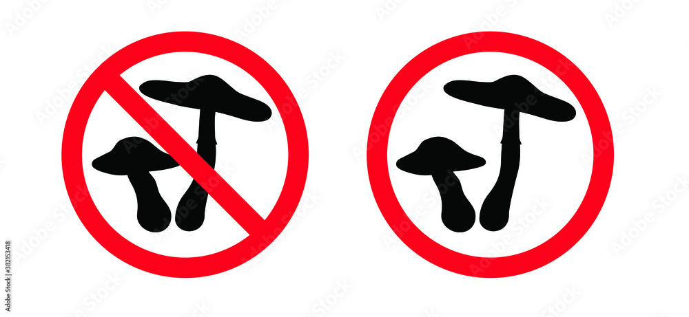 Inedible. not for human consumption. Stop, poisonous mushroom area. No ...