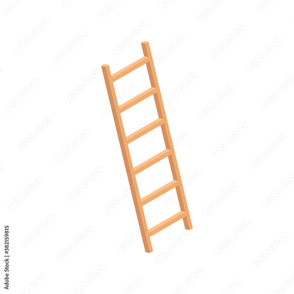Isometric ladder stair vector staircase. Isolated ladder equipment ...