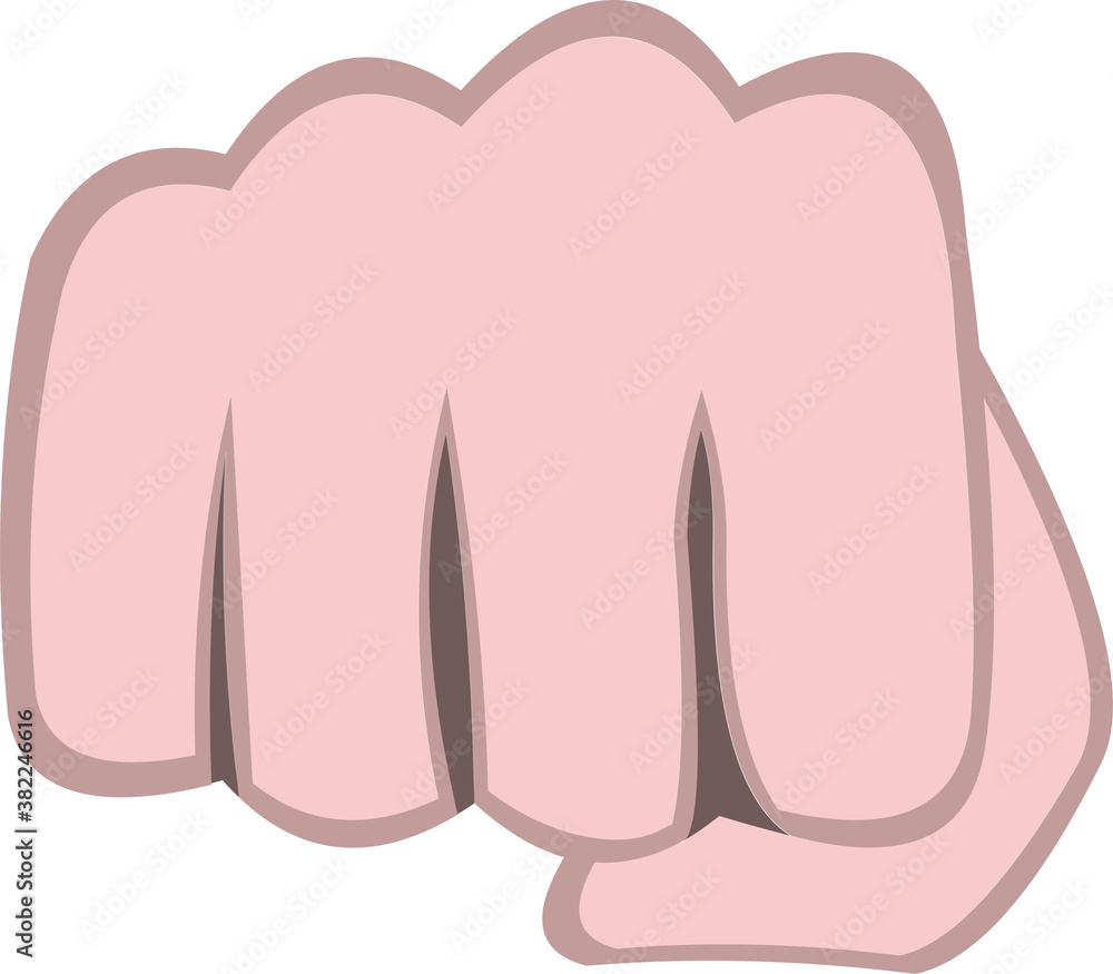 Vector illustration of fist bump emoticon Stock Vector | Adobe Stock