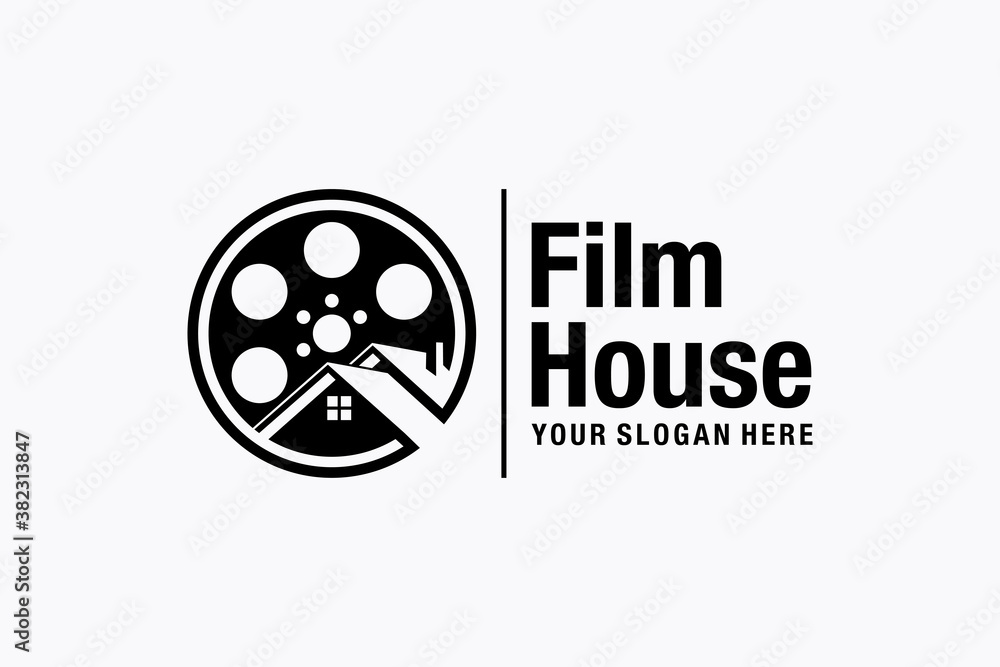 film house production logo design vector Stock Vector | Adobe Stock