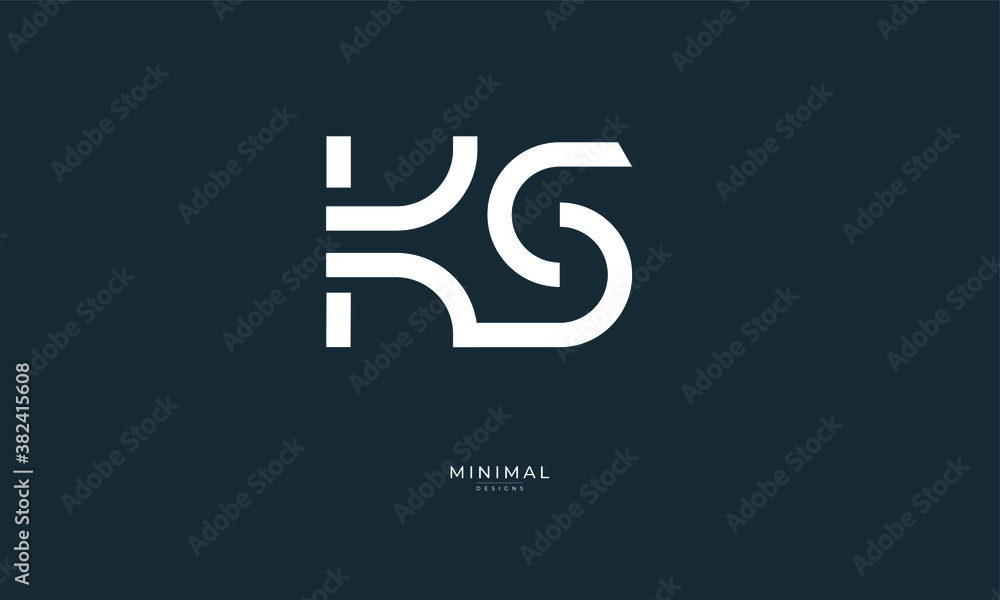 Alphabet letter icon logo KS Stock Vector | Adobe Stock