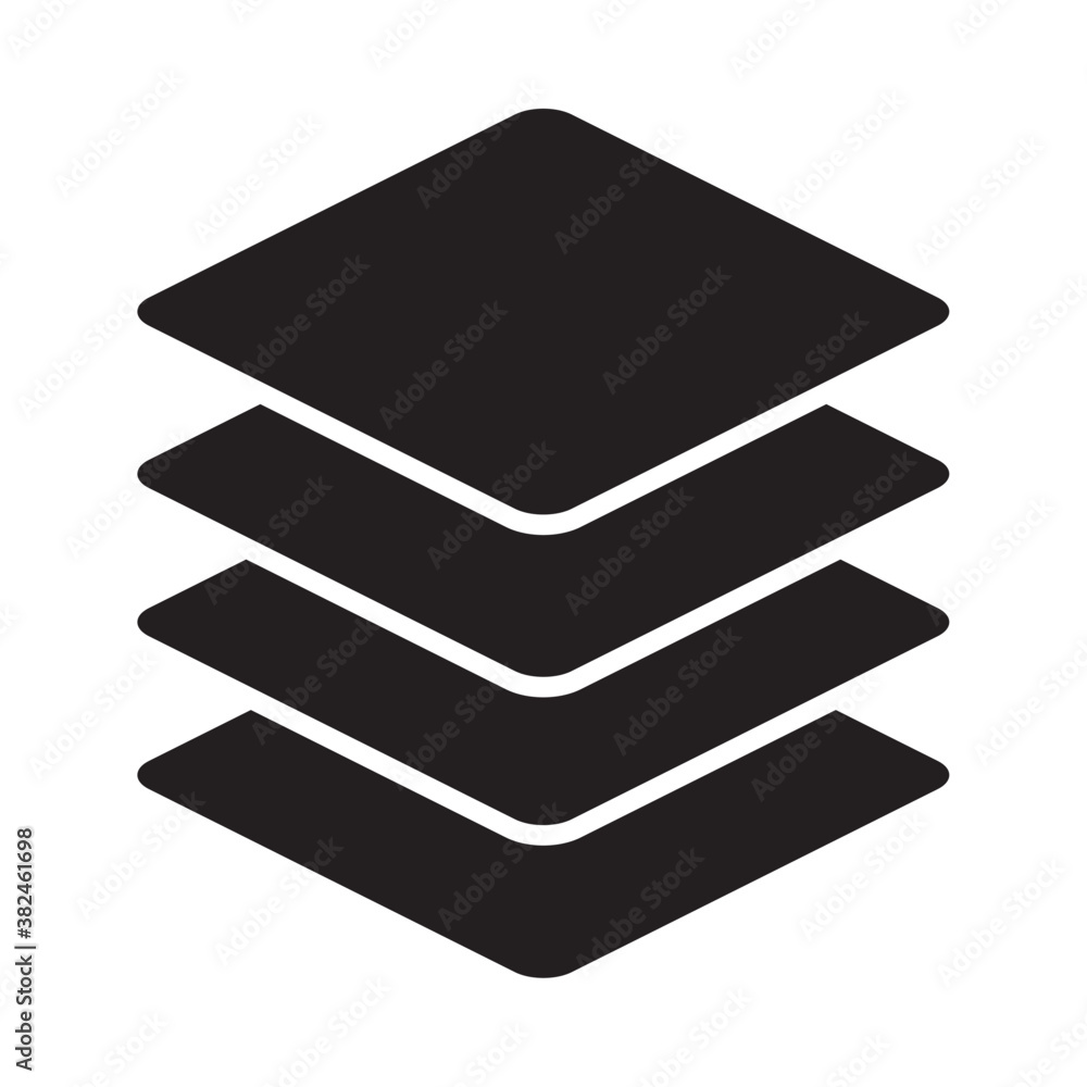 data layers icon, silhouette style Stock Vector | Adobe Stock