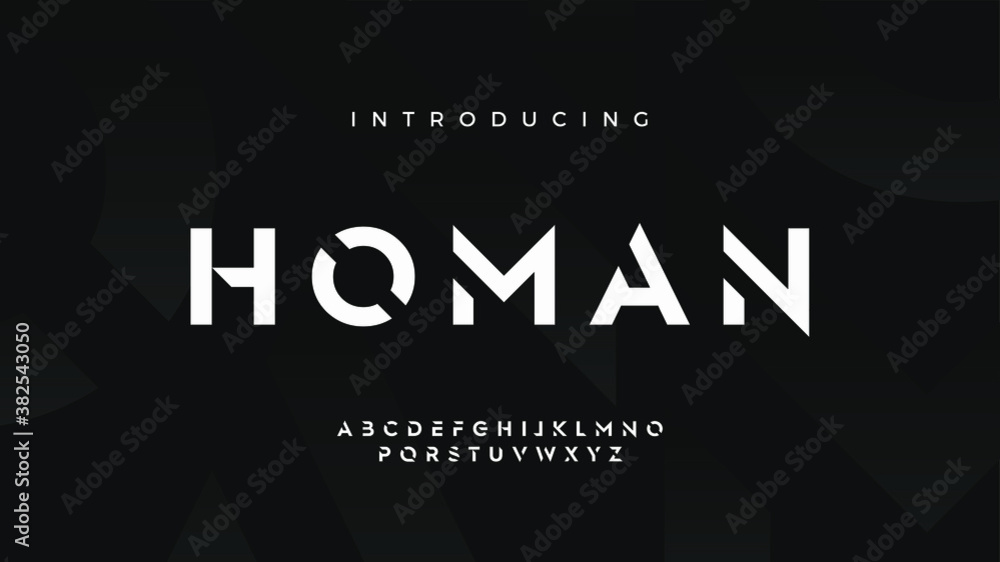Futuristic modern techno sci fi bold display stencil font, abstract ...