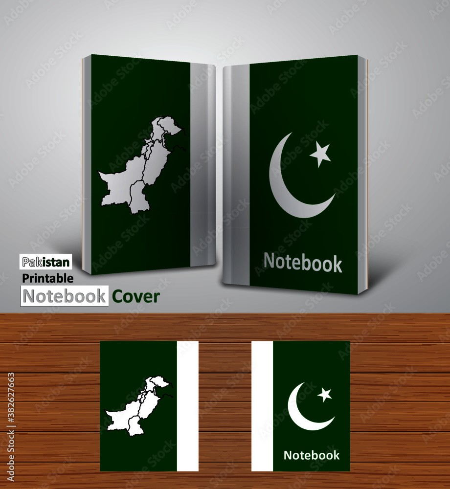 Pakistan Notebook Design Mockup - 3D Book Template - National Country ...