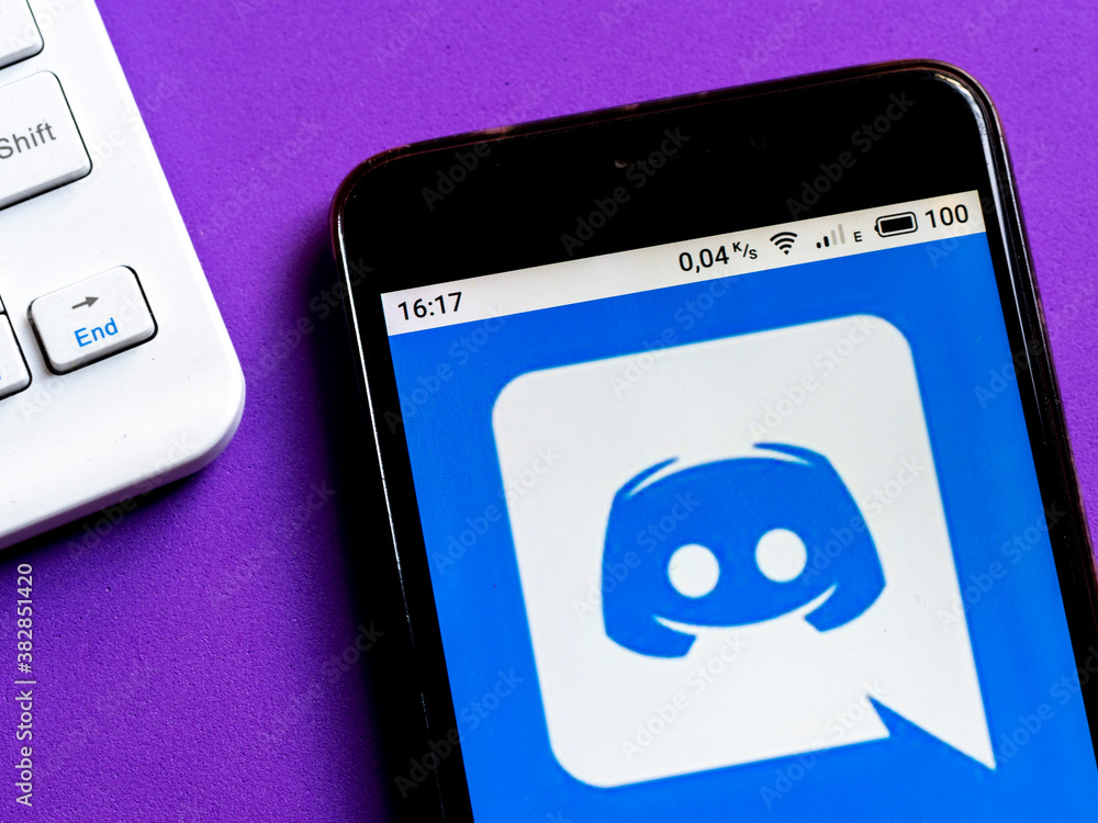 In this photo illustration a Discord - Talk, Chat, Hang Out appliance ...