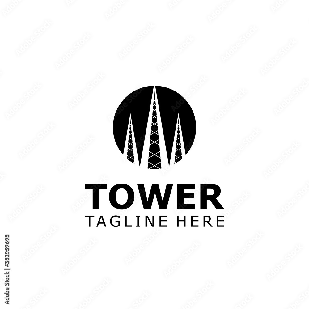 Radio tower linear icon. Thin line illustration. Antenna. Contour ...