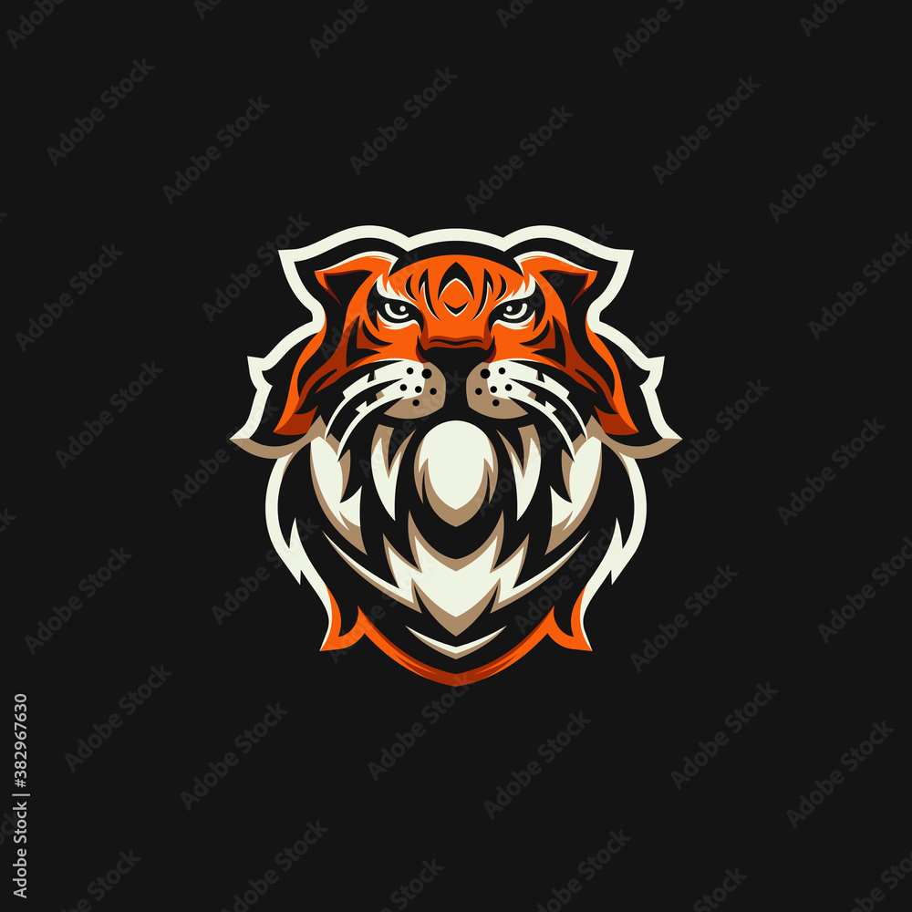 Vektor Sabertooth Tiger Illustration Mascot Logo Design Vector Template ...