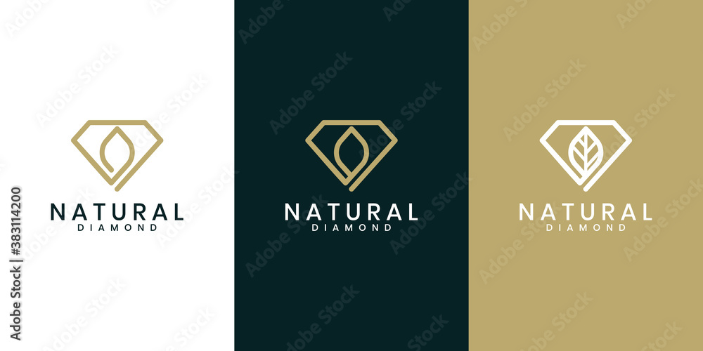 nature diamond Logo Design Vector Illustration Stock Vector | Adobe Stock