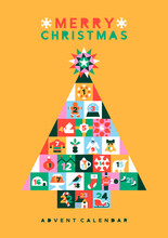 Christmas Tree Calendar Art Free Stock Photo - Public Domain Pictures