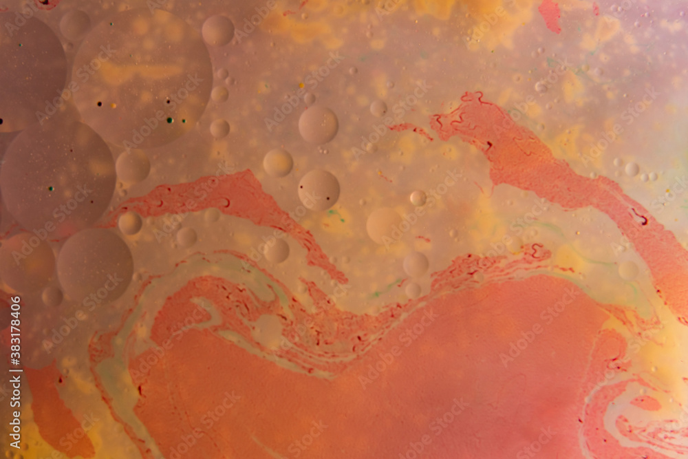 Organic fluids. Series of photographs of fluids. Abstract backgrounds ...