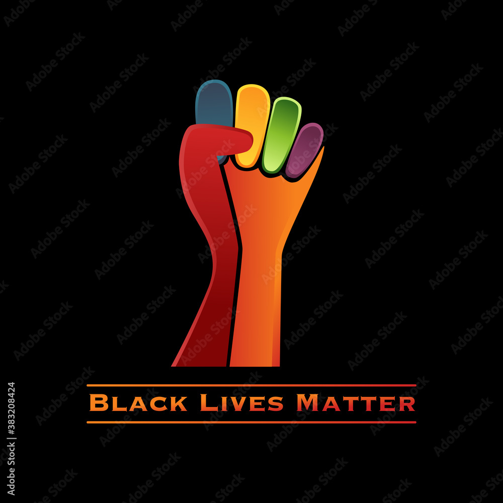 Black Lives Matter logo, logotype BLM icons vector Illustration ...