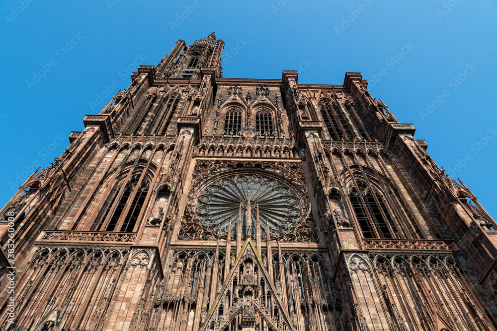The Cathédrale Notre-Dame de Strasbourg church in Strasbourg Stock ...