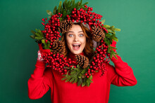Girl With A Mistletoe Christmas Free Stock Photo - Public Domain Pictures