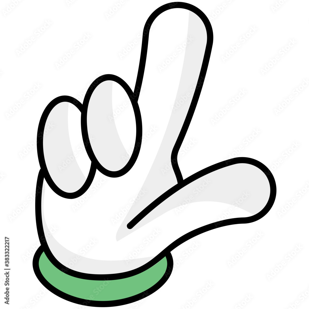 Loser symbol, hand gesture icon Stock Vector | Adobe Stock