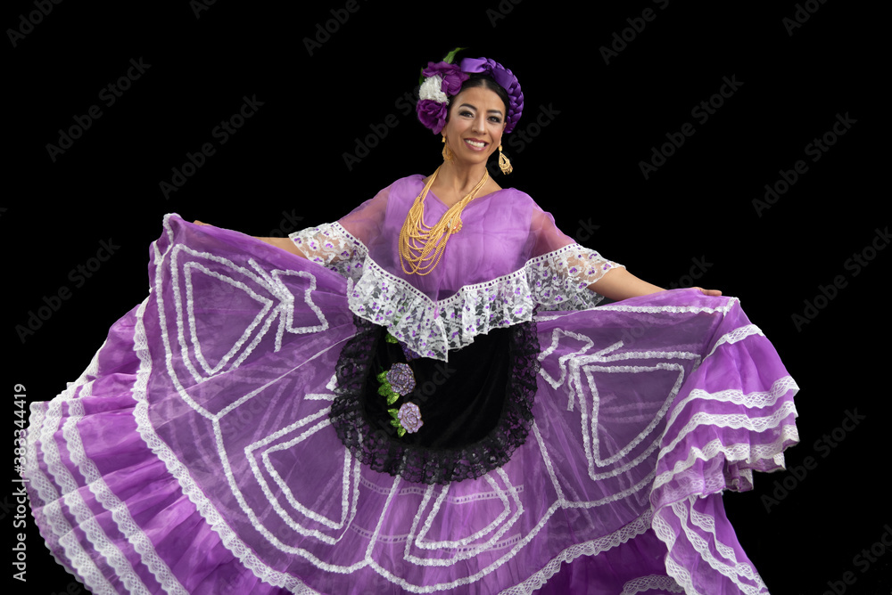 Fotografie bailarina mexicana del estado de veracruz conun vestido ...