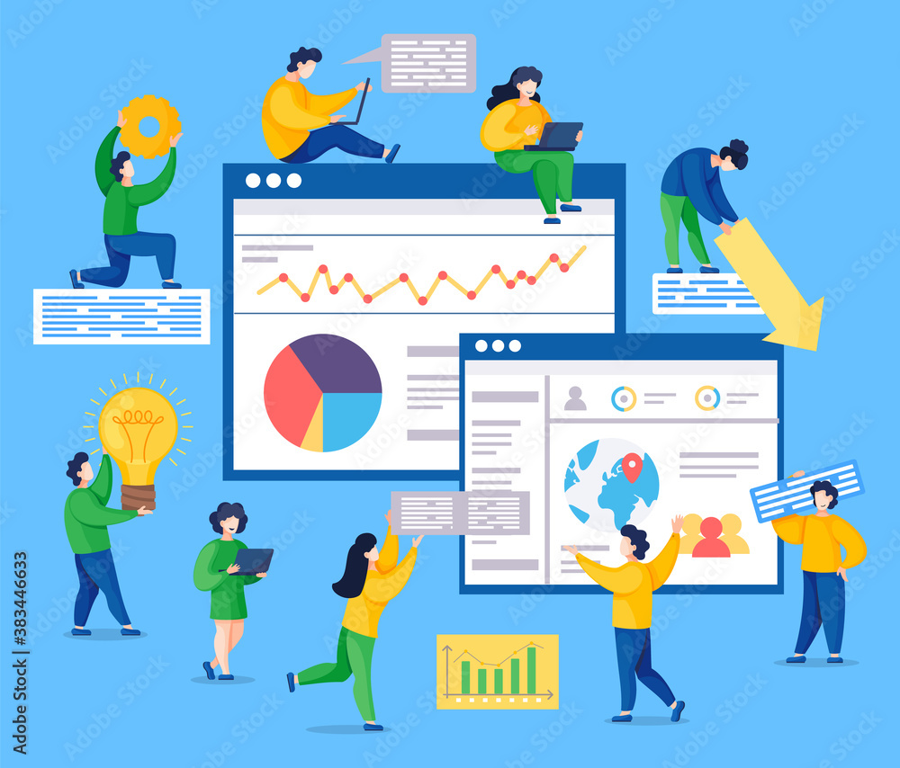 Web analytics information and development website statistic. Web CMS ...