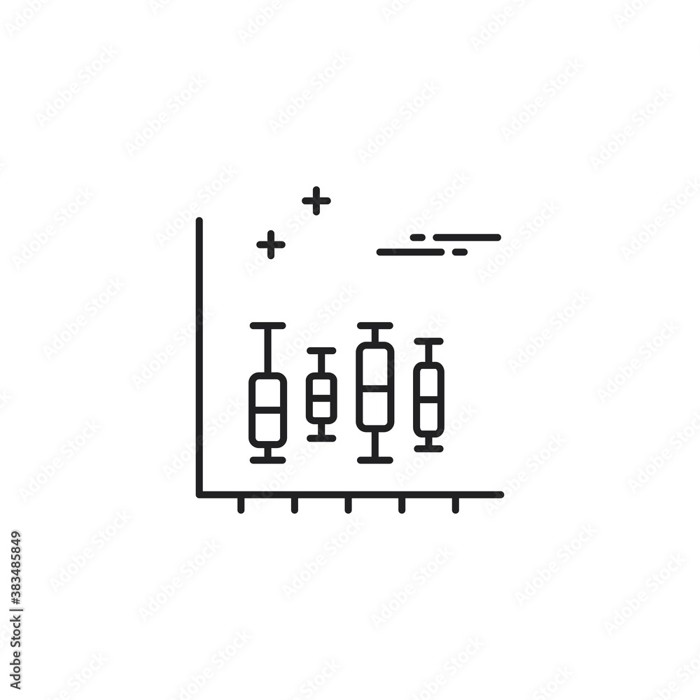 Box plot icon. Chart symbol modern, simple, vector, icon for website ...
