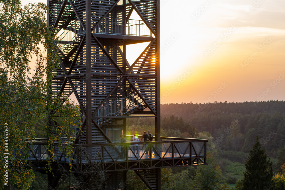 The observation tower. The Treetop Walking Path. Anykščiai Pinewood ...