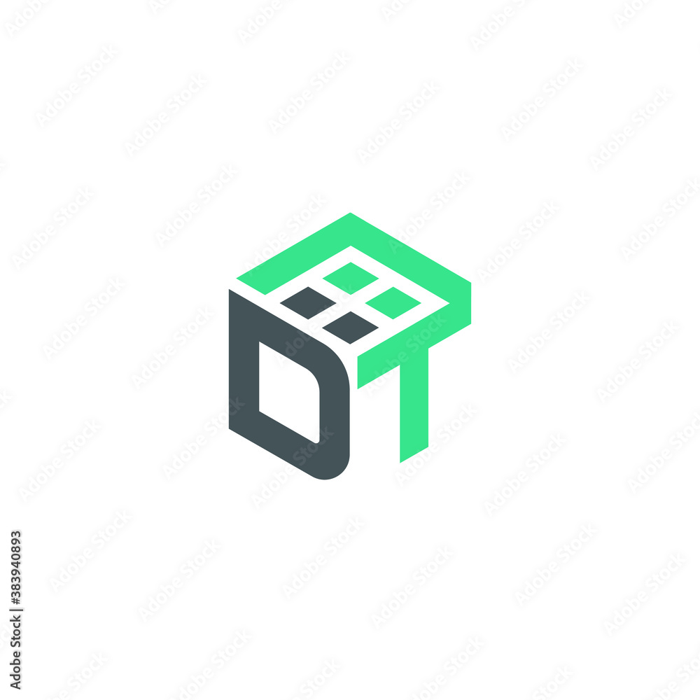 DT Letter Real Estate Logo and Icon Design Vector and Icon and Website ...
