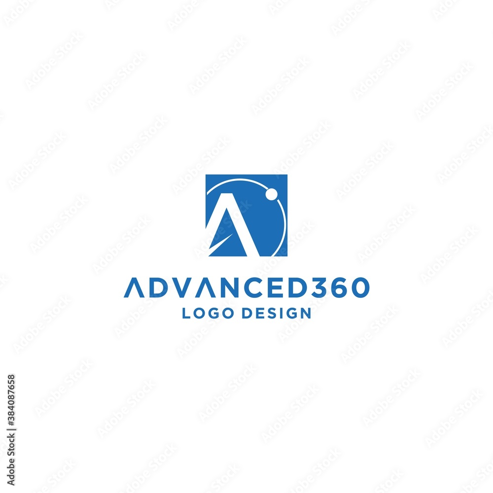 creative advanced 360 logo design with letter A concept illustration ...
