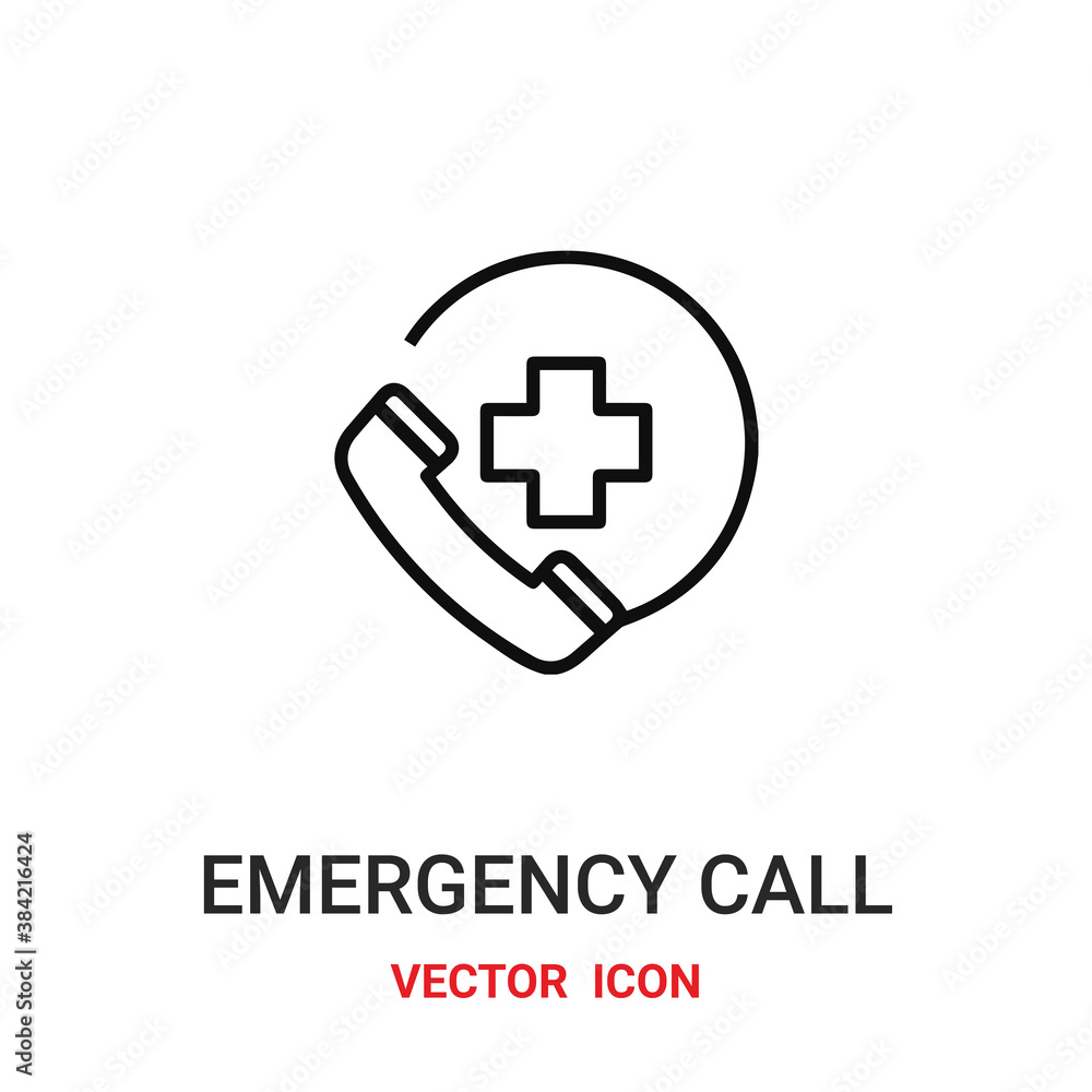 Vettoriale stock di emergency call icon vector symbol. emergency call ...
