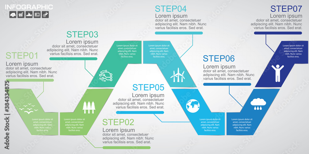 Timeline infographics design template with options, process diagram ...