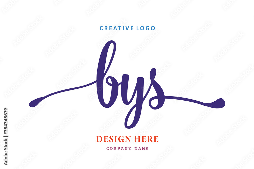 pharmacy logo composition of the letter BYS is simple, easy to ...