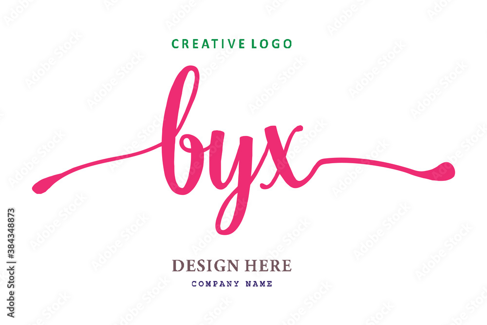 pharmacy logo composition of the letter BYX is simple, easy to ...