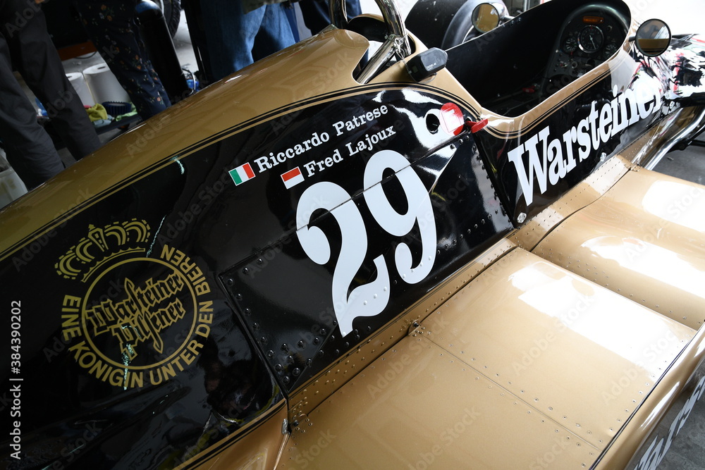 6 May 2018: detail of historic 1979 Formula 1 Arrows A1B ex Riccardo Patrese during Minardi ...