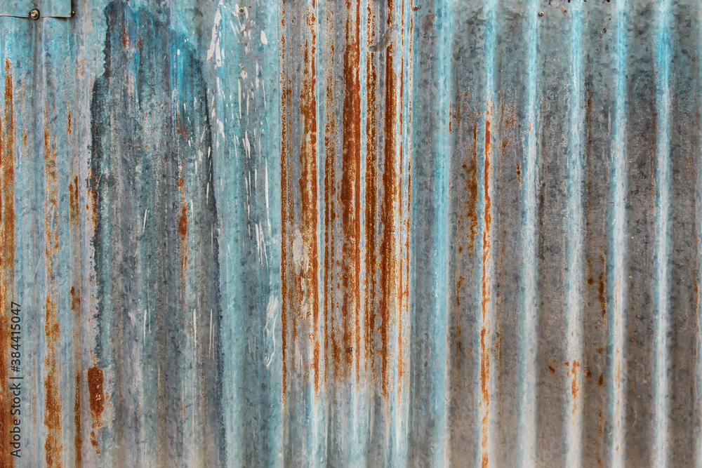 Old rusted galvanized metal sheet. Rusty surface caused by oxidation ...