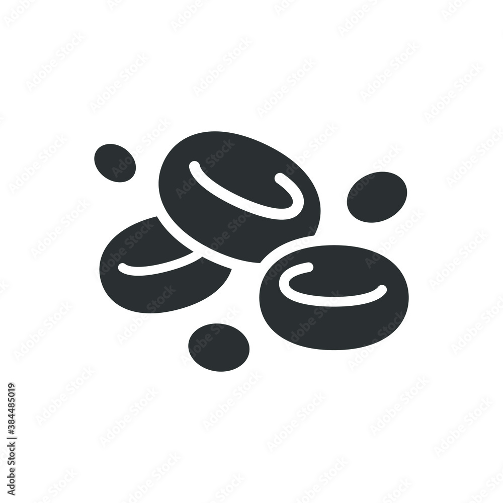 Red blood cell icon Stock Vector | Adobe Stock