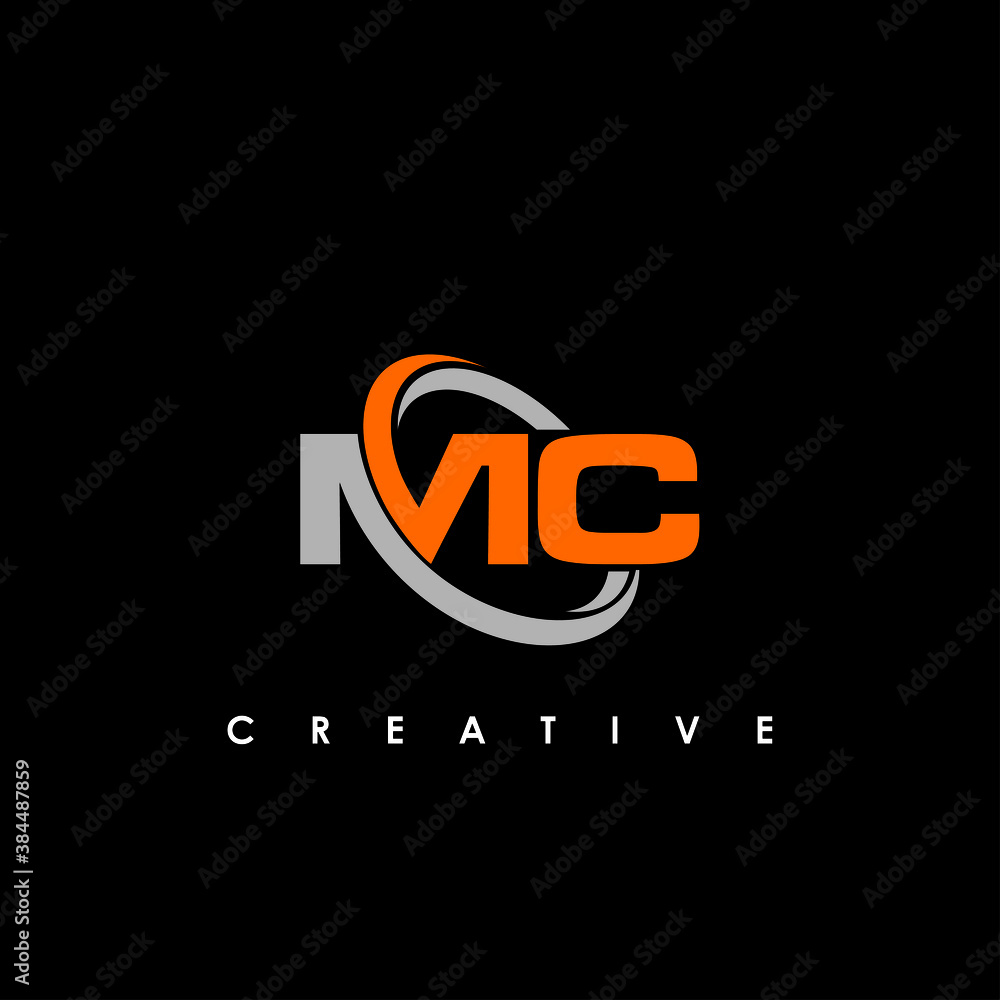 MC logo design template vector illustration Stock Vector | Adobe Stock