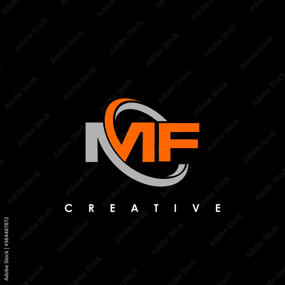 MF logo design template vector illustration Stock Vector | Adobe Stock