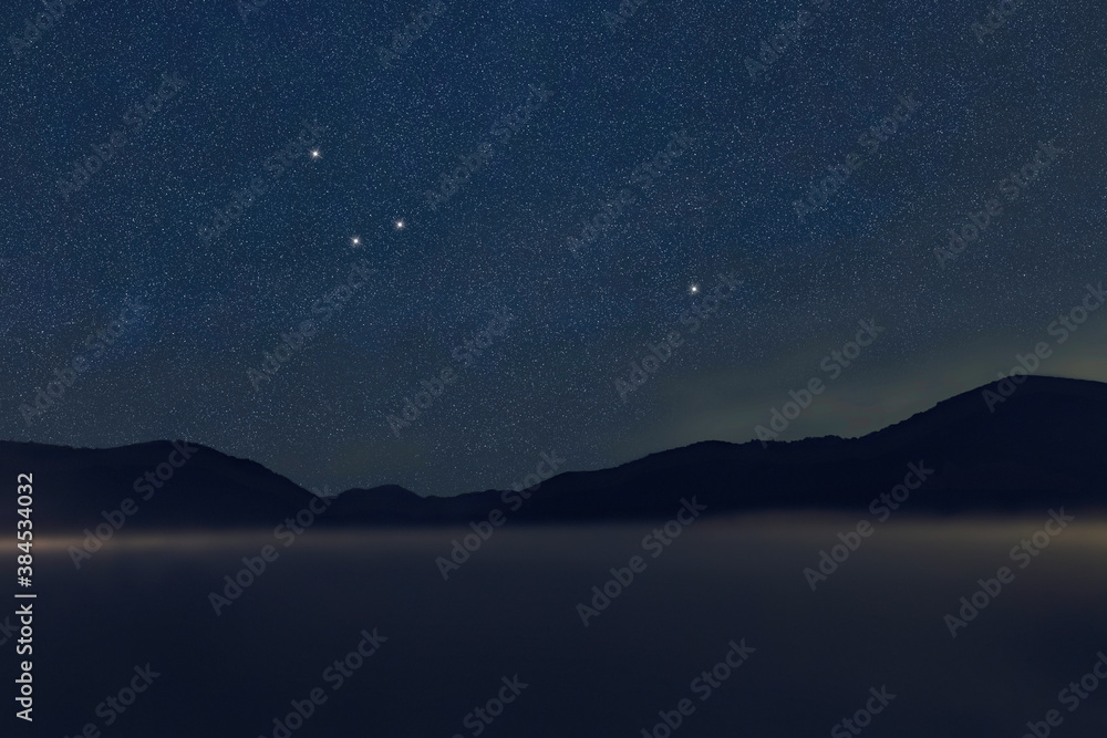 Apus star constellation, Night sky, Cluster of stars, Deep space, Bird ...