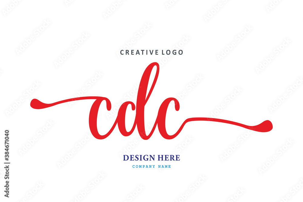 pharmacy logo composition of the letter CDC is simple, easy to ...