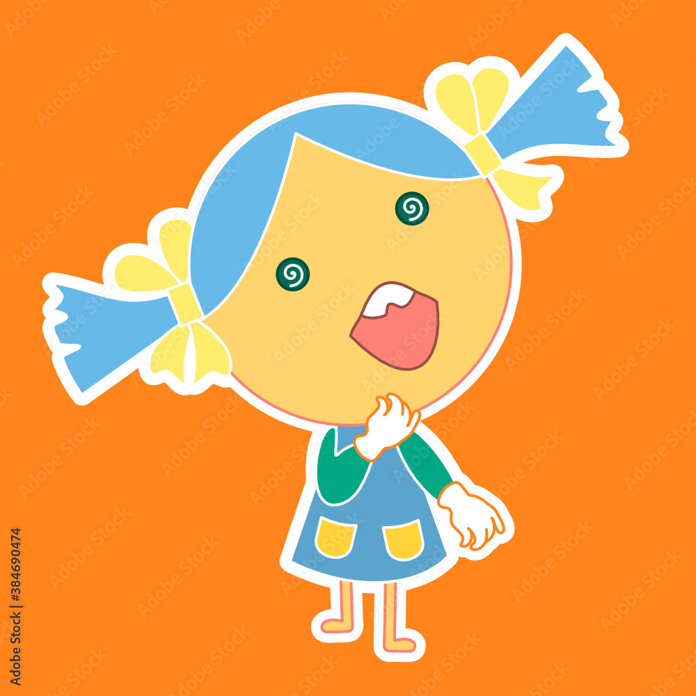 girl that is expressing overwhelming joy with wide smile and hypnotized ...