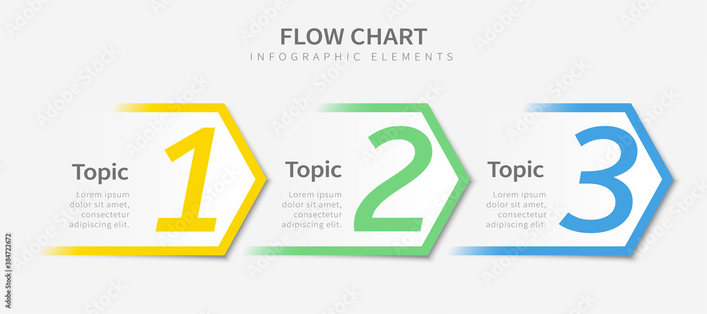Flow chart infographic template Stock Vector | Adobe Stock