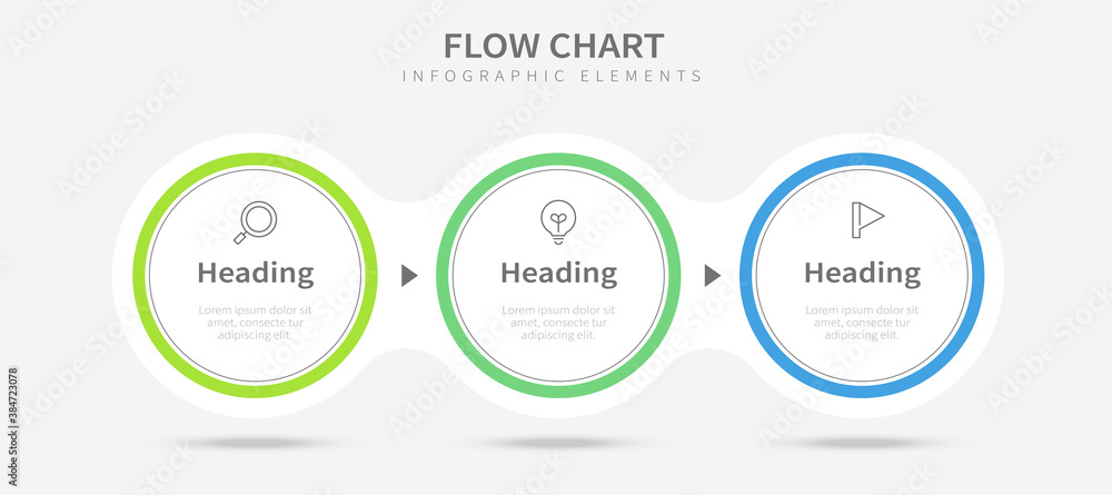 Flow chart infographic design Stock Vector | Adobe Stock