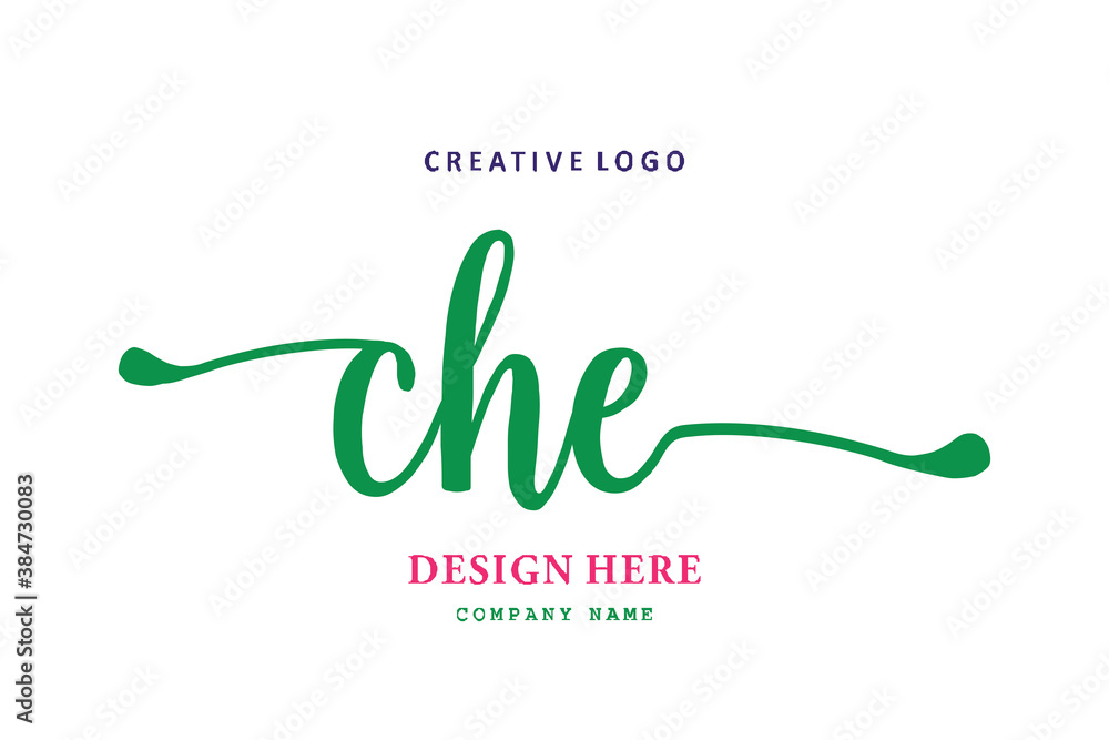 pharmacy logo composition of the letter CHE is simple, easy to ...