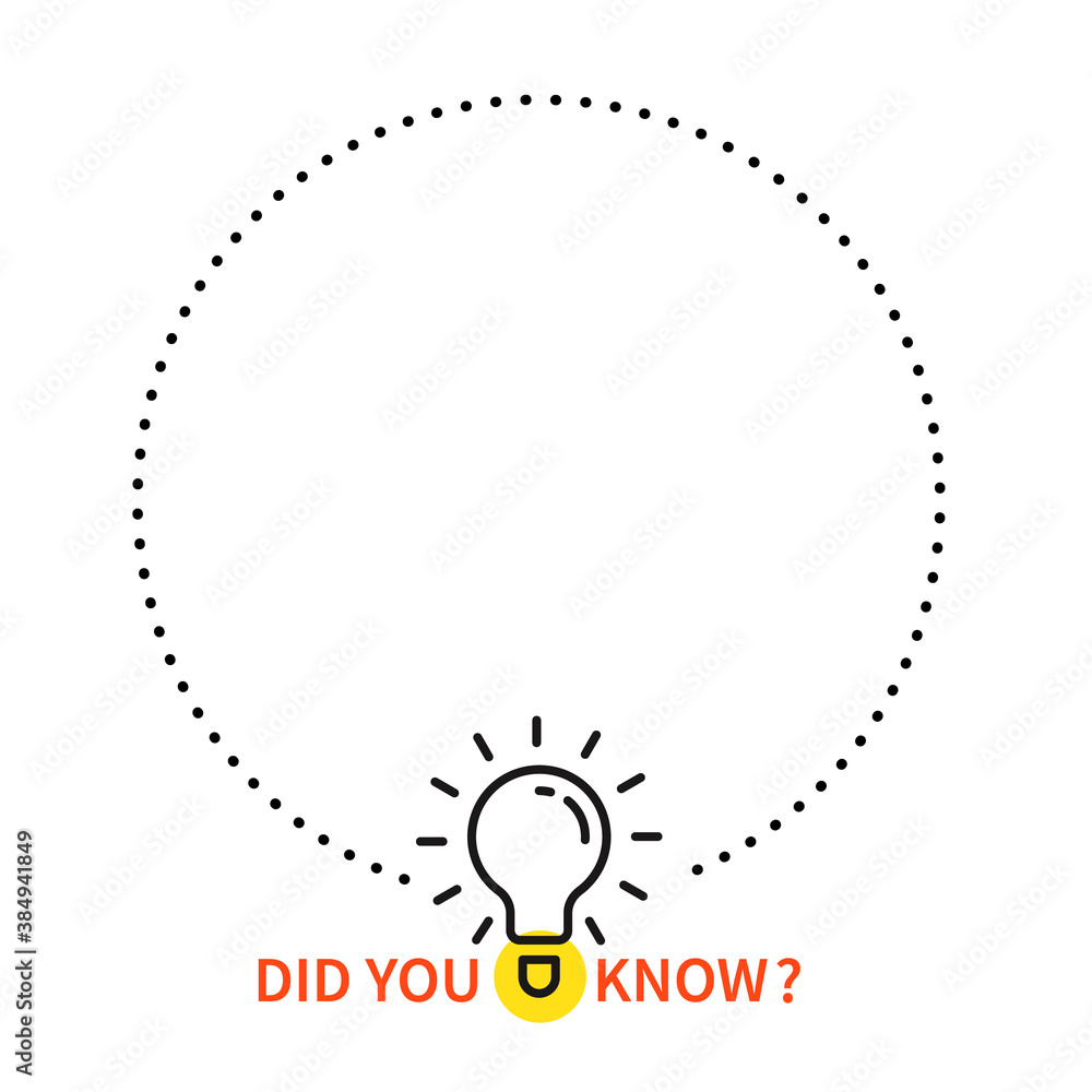 did you know with hanging bulb. Stock Vector | Adobe Stock