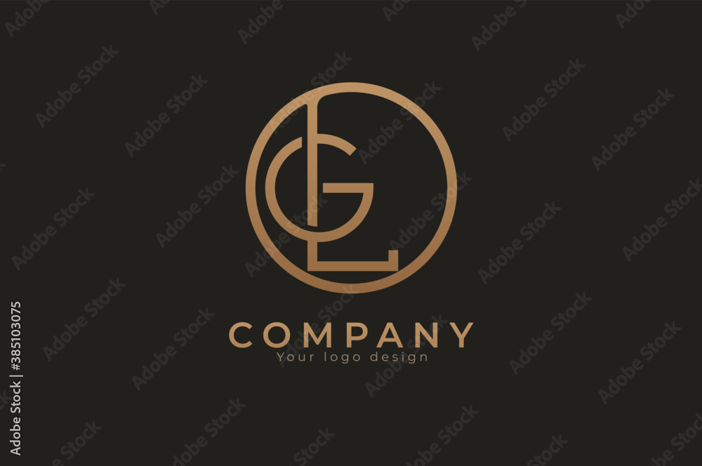 Abstract initial letter G and L logo, usable for branding and business ...
