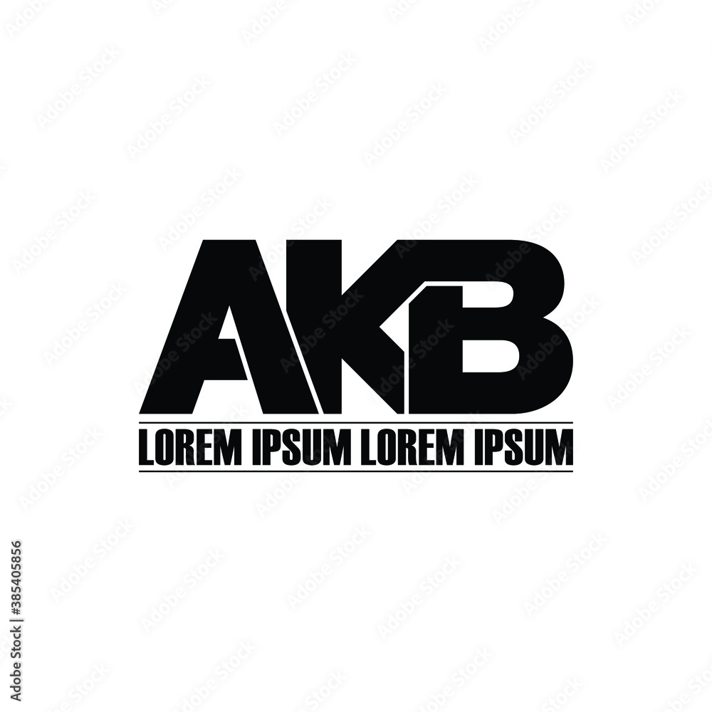 AKB letter monogram logo design vector Stock Vector | Adobe Stock