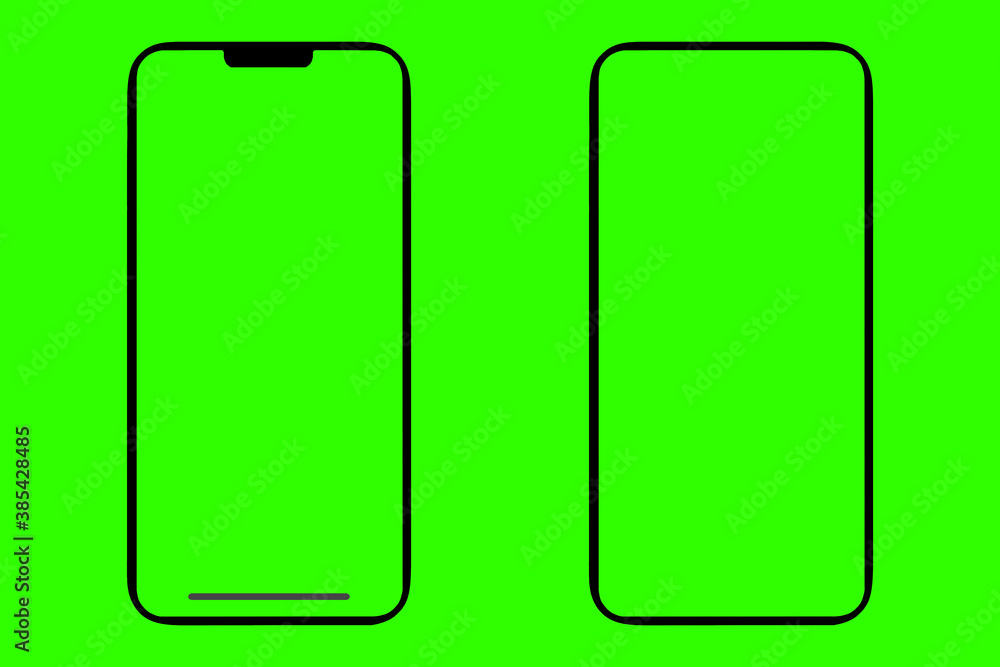 Smartphone similar to iphone 12 pro max with green screen for ...