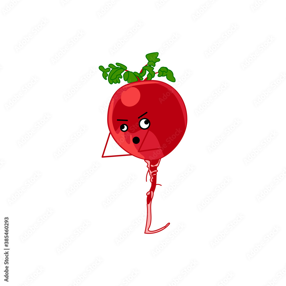 Cute beetroot cartoon character. Kawaii beet vegetable with funny face ...