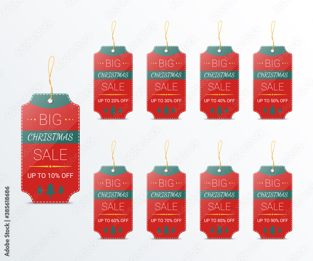 Christmas price tag design template for promotion, vector illustration ...