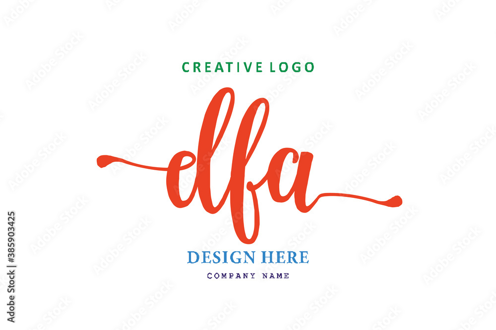 logo susunan huruf DFA sederhana mudah dipaham, simpel dan berwibawa ...