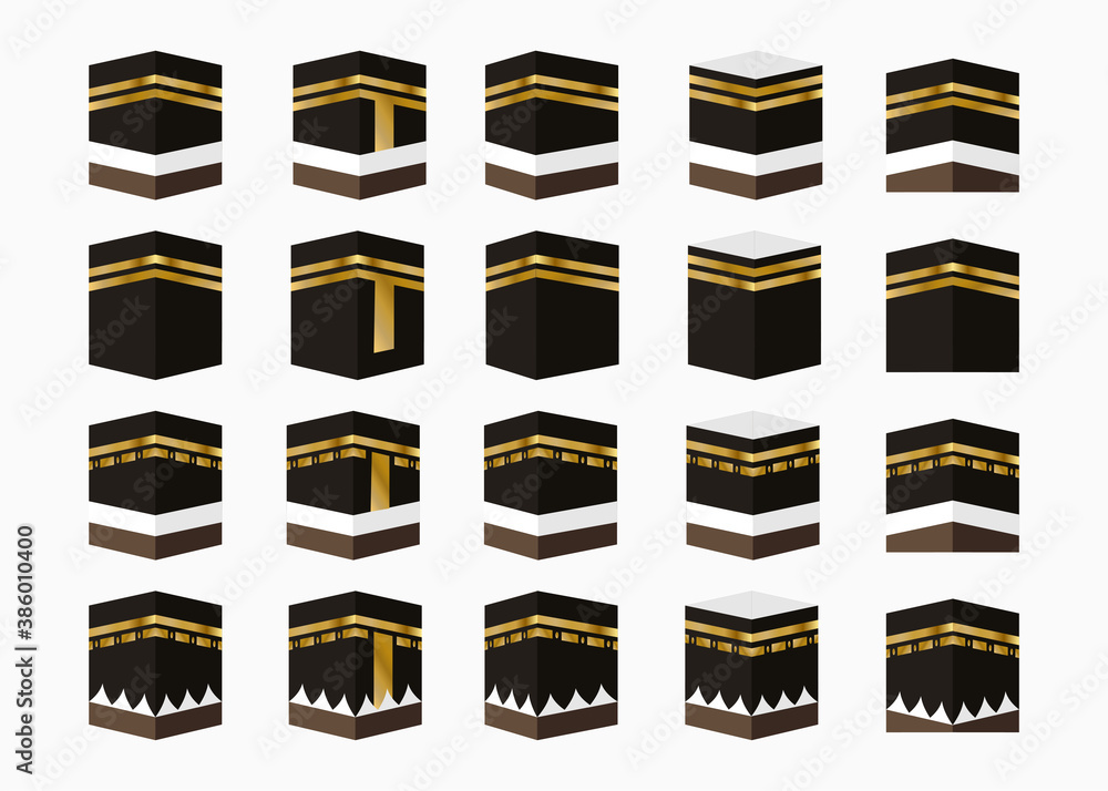 Kaaba meca design collection with Several different corners and covers ...