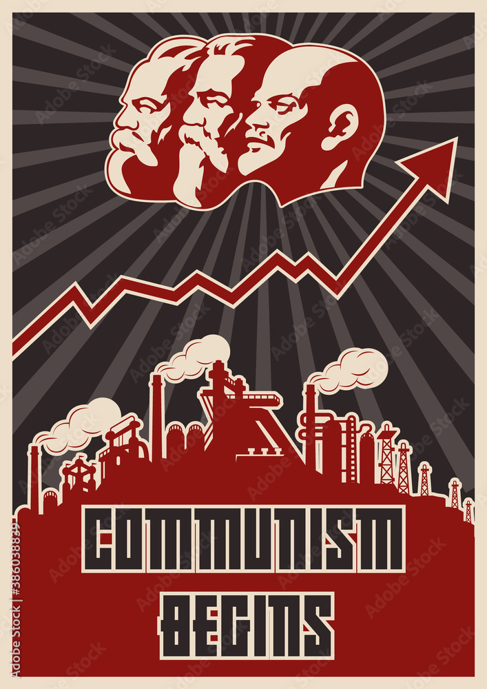Vector de Stock Communism begins Retro Soviet Propaganda Posters ...