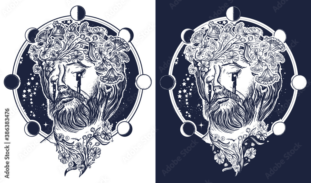 Jesus Christ tattoo. Symbol of Christianity, prayer, religion t-shirt ...